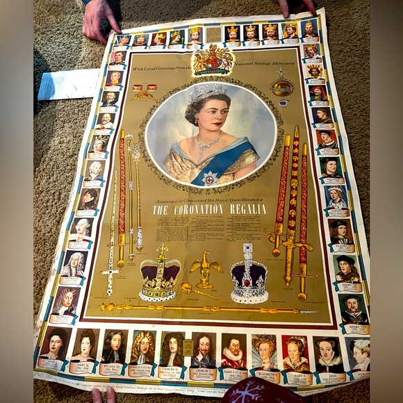Art | Authentic Vintage 1953 Queen Elizabeth Ii Coronation Poster ...